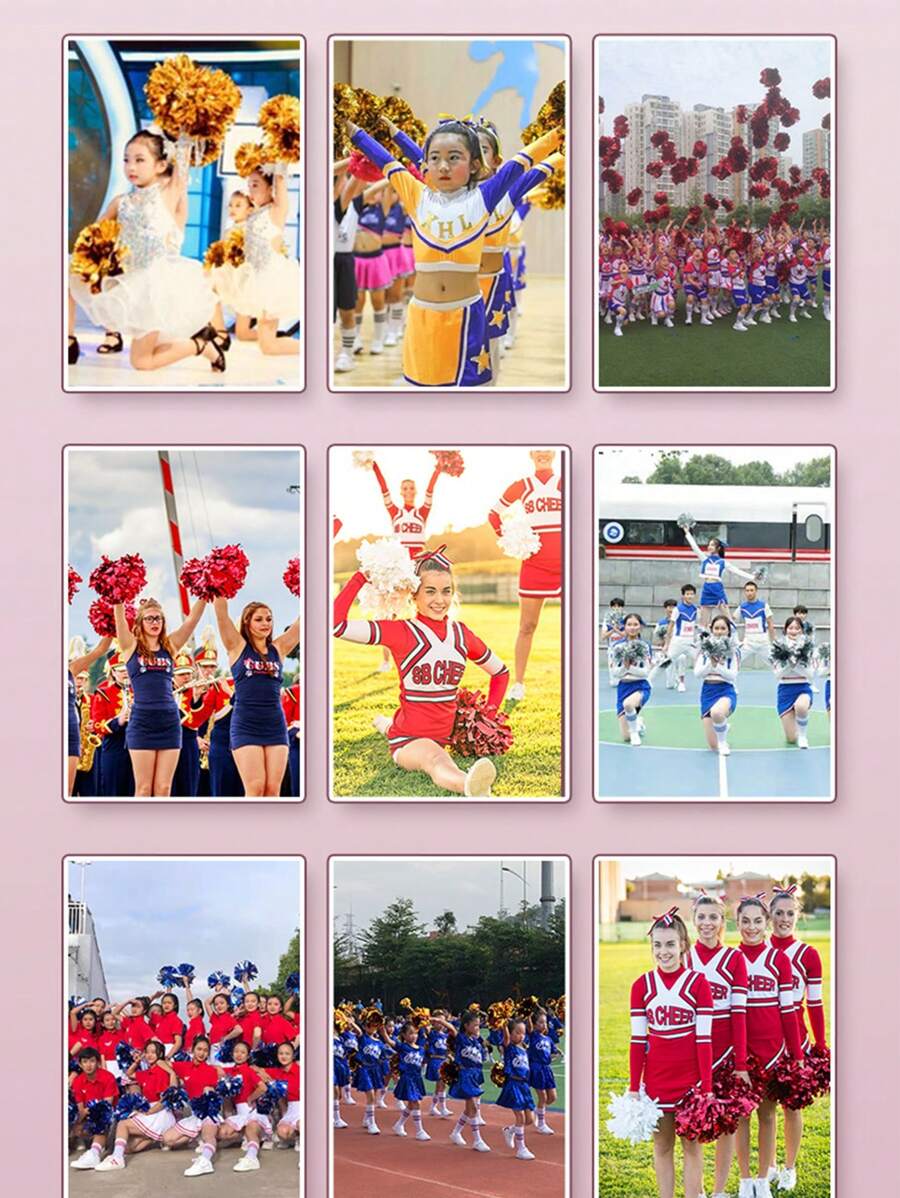 Cheerleader Pom Pom Dance Performance Handheld Flower Bouquet For ...