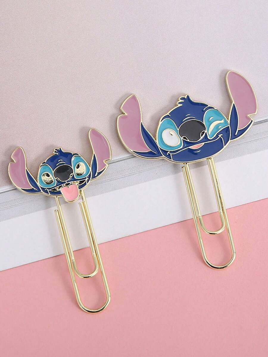 1pc Cartoon Binder Clip Bookmark, Creative Metal Cute Clamp For Office ...