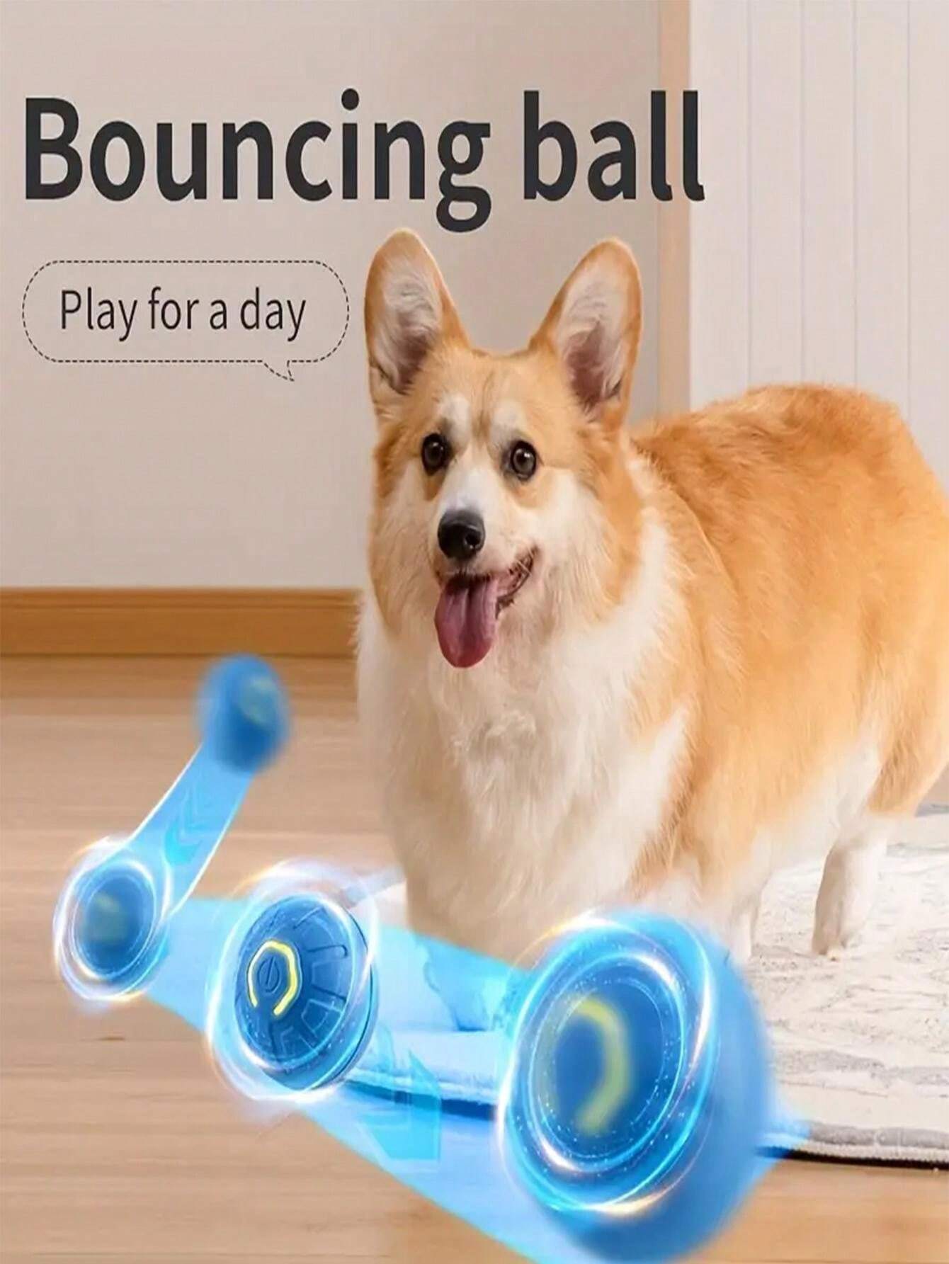 Interactive Gravity-Powered Bouncing Ball Dog Toy With Chewable Edges ...