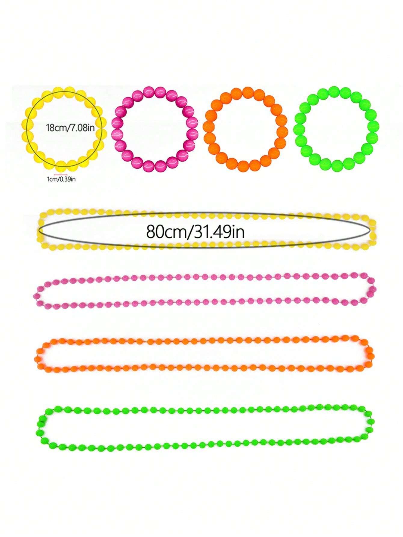 Forever & Moment Ensemble de collier de perles de carnaval de 8 pièces ...