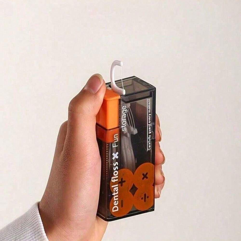 Portable Dental Floss Box, Automatic Pop-Up Floss Storage Box, Press ...