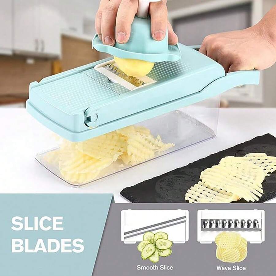 15 Piece Set Of Multifunctional Vegetable Cutting Tools, Dicer ...