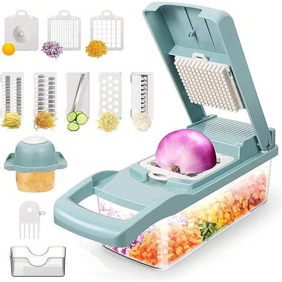15 Piece Set Of Multifunctional Vegetable Cutting Tools, Dicer ...
