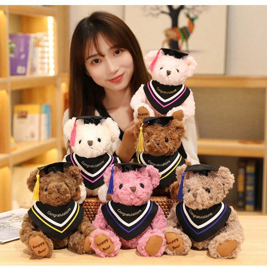 Graduation Bear 9-Inch Animal Stuffed Bear With Graduation Cap Class ...
