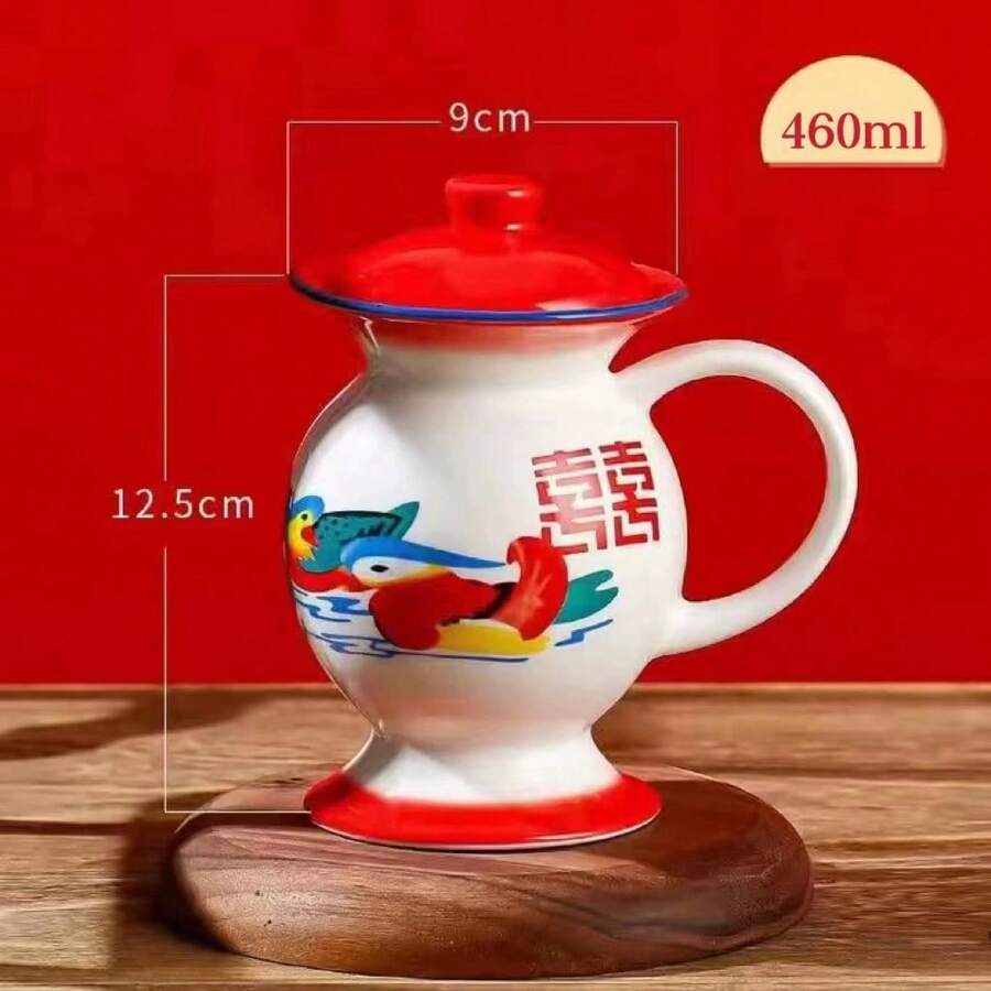 Funny Cup Classic Spittoon Water Cup Nostalgic Old-Fashioned Ceramic ...