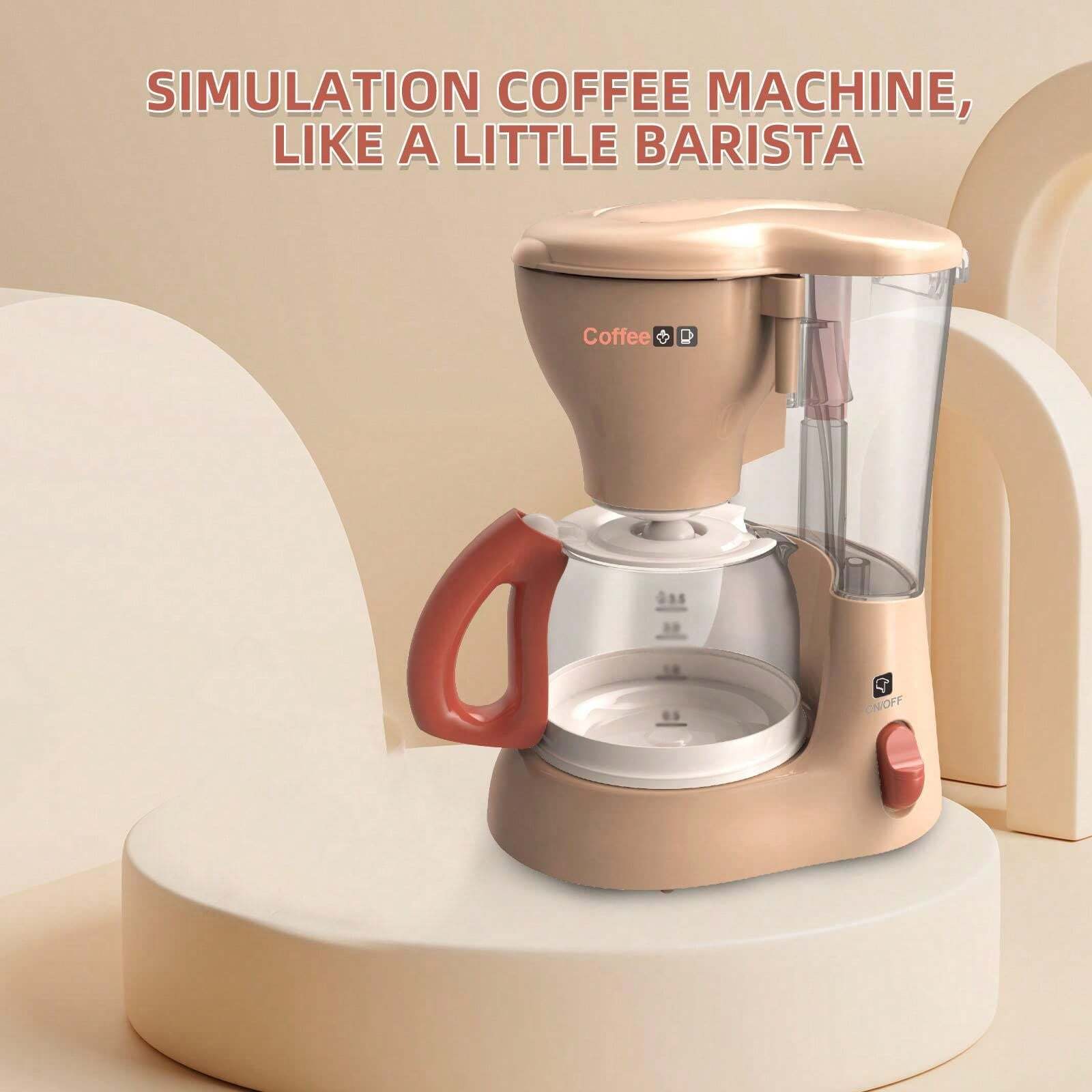 Pretend Play Kitchen Appliances Toy Set With Coffee Maker Machine ...