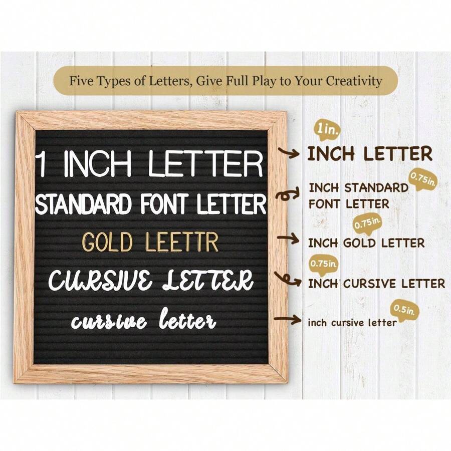 Changeable Felt Letter Board With Letters, Pre Cut & Sorted 725 Letters ...