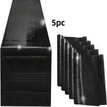 1/3/5pcs 33*183cm Gold Glitter Table Runner For Disco Party, Retro 70s 80s Theme, Disco Ball ...