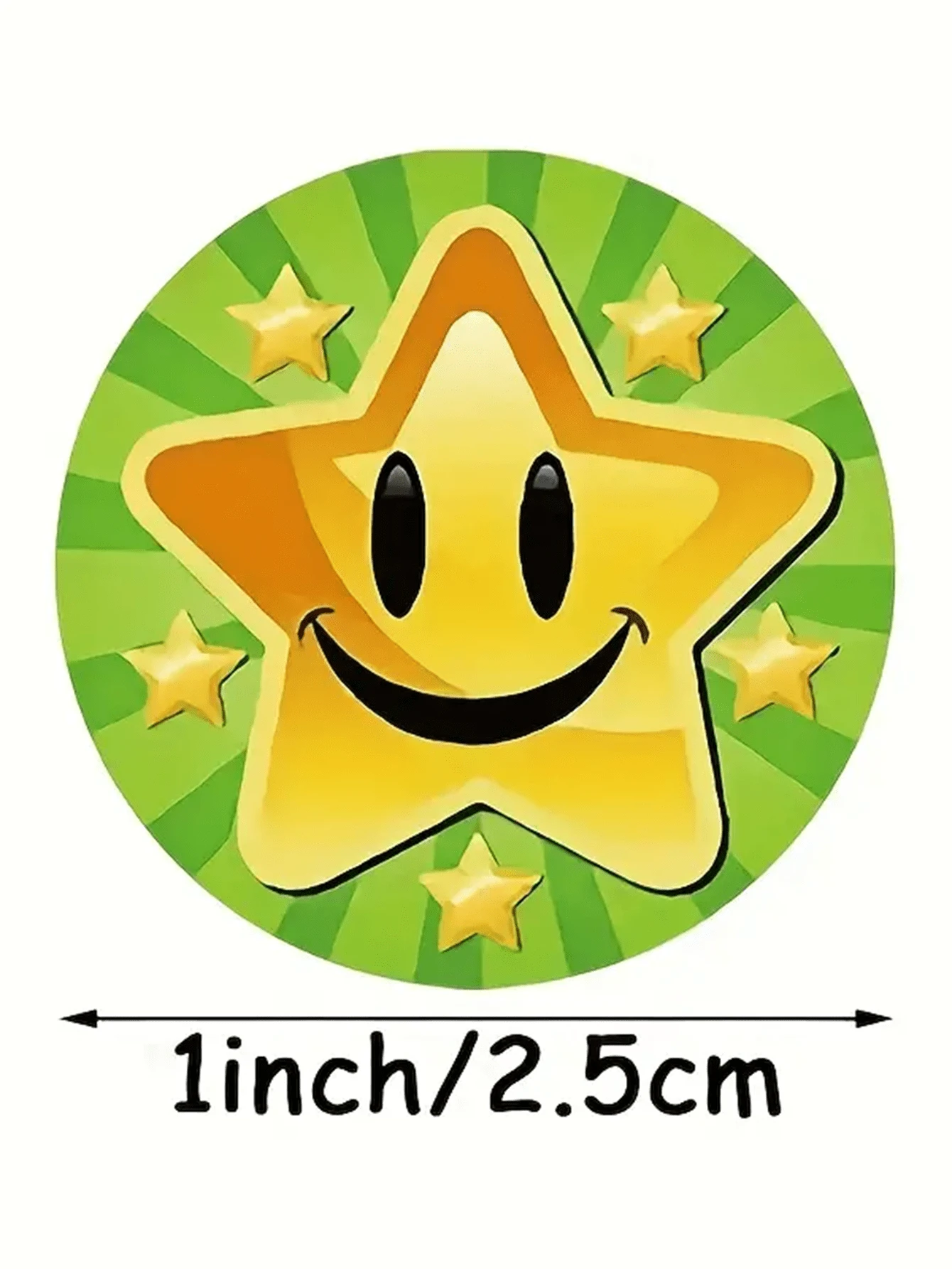 500 Sheets/Roll, Round Happy Face Stickers, Teacher Reward Stickers ...