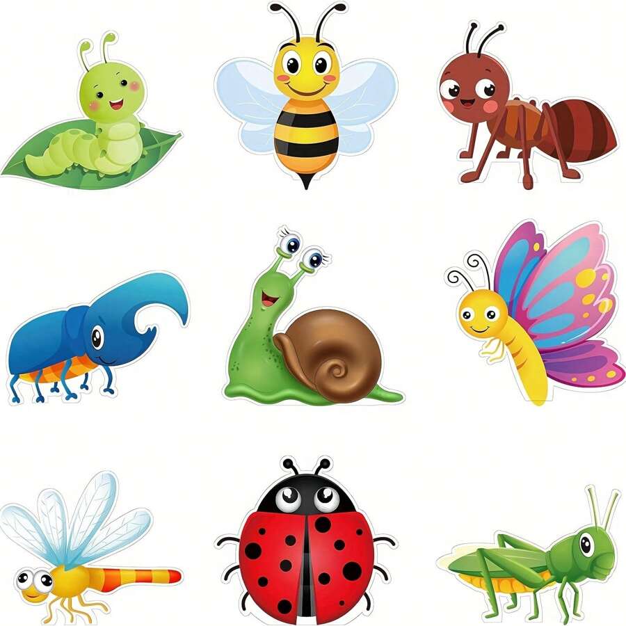 18Pcs Back ToSchool Decorations Bugs Bulletin Board Cutouts Insect Bug ...