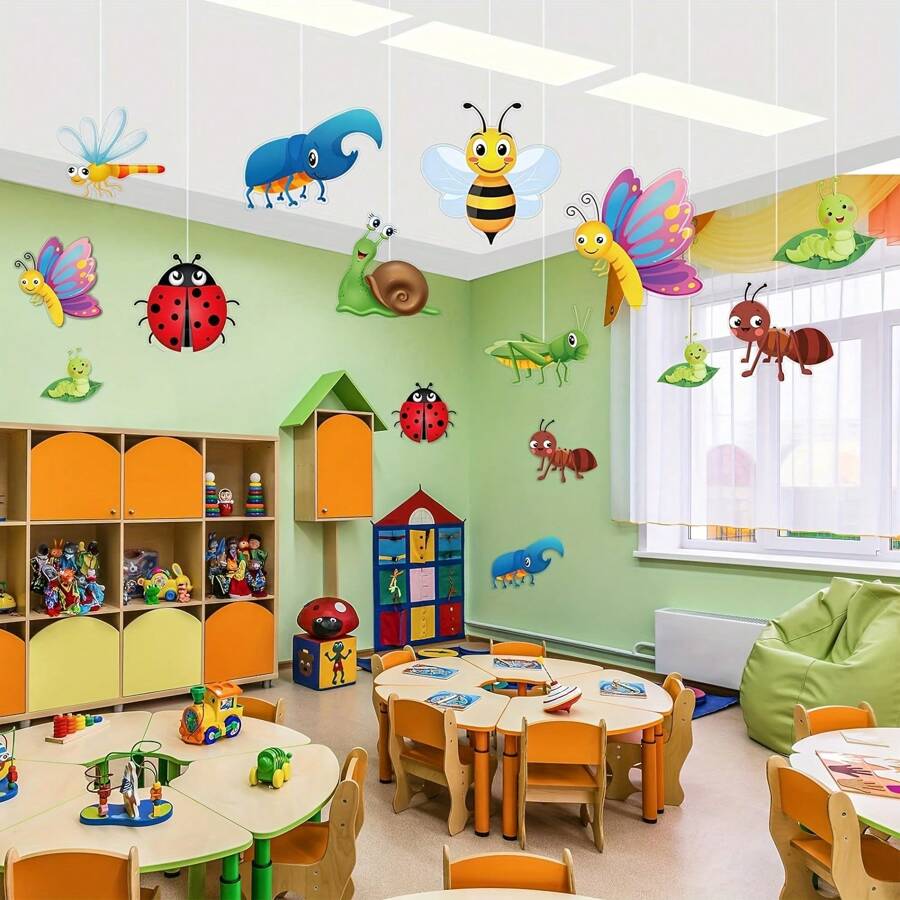 18Pcs Back ToSchool Decorations Bugs Bulletin Board Cutouts Insect Bug ...