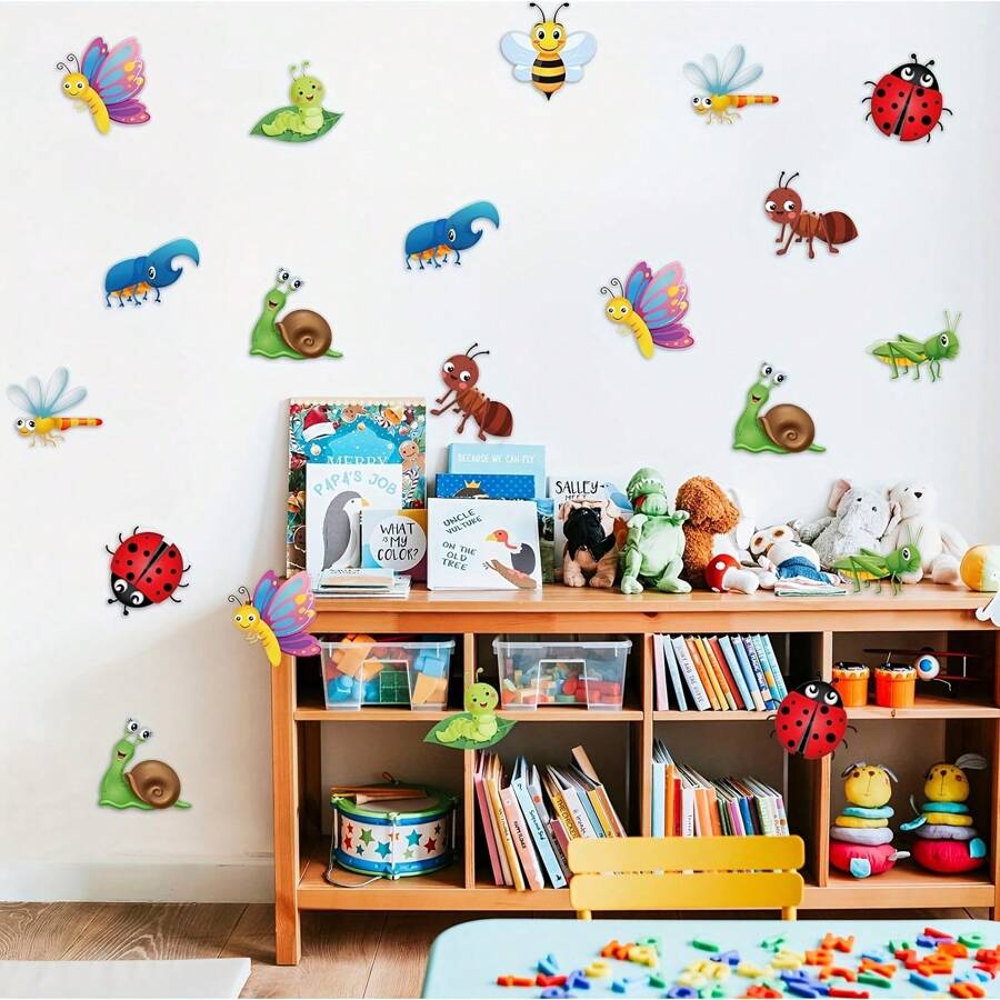 18Pcs Back ToSchool Decorations Bugs Bulletin Board Cutouts Insect Bug ...
