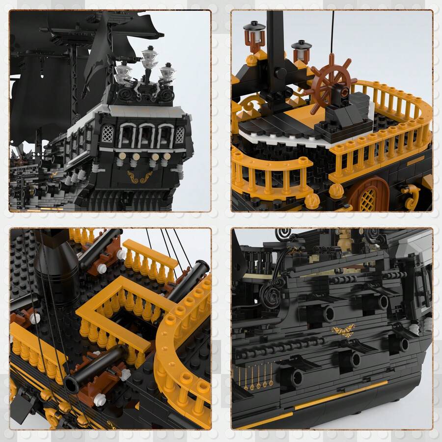 JMBricklayer 40108 Pirate Ship Model Building Sets - Gull Pirate Ship ...