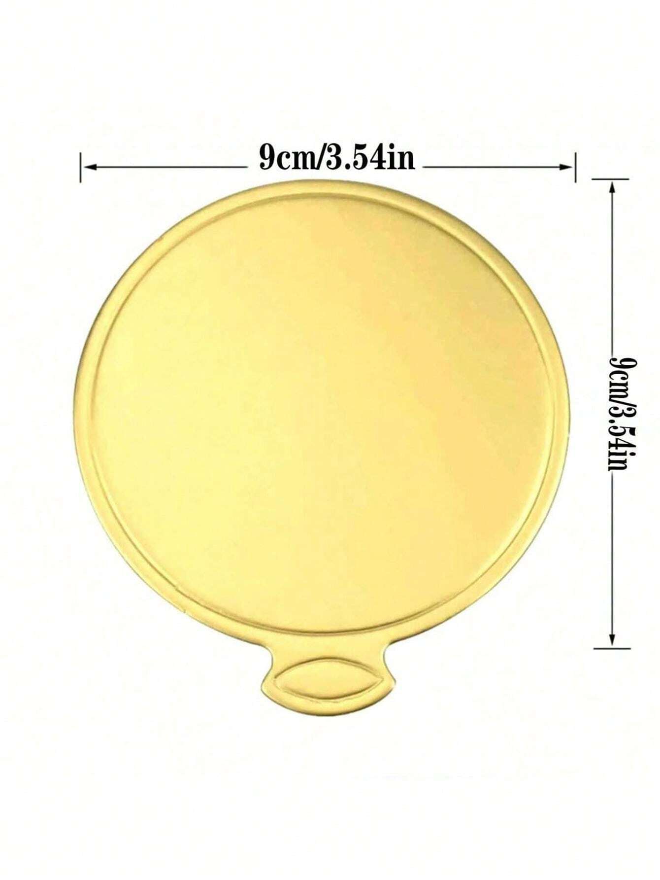 20pcs Mini Gold Round Hard Paper Mousse Cake Base, Cardboard Cake Board ...