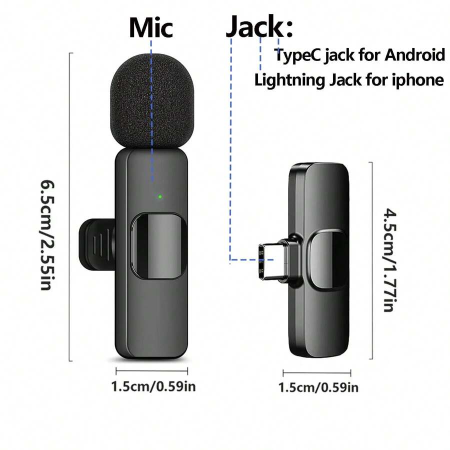 Professional Wireless Lavalier Microphone Compatible With Iphone ...