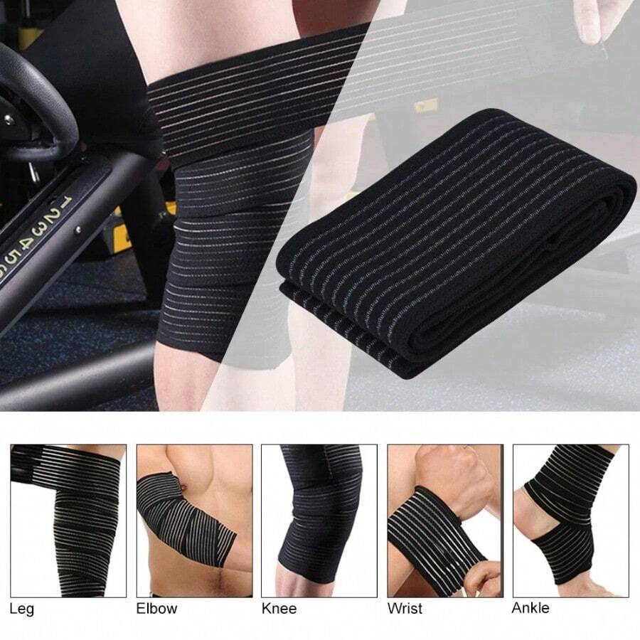 Sports Elastic Compression Knee Bandages Fitness Pressurized Straps For ...