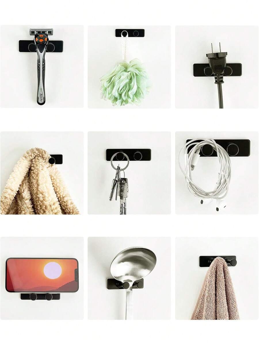 Shower Hook Inside Razor Holder: Adhesive Waterproof Wall Hook For ...