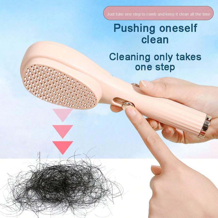 1PC Self-Cleaning Anti-Static Massage Comb, Magic Retractable Comb Self ...