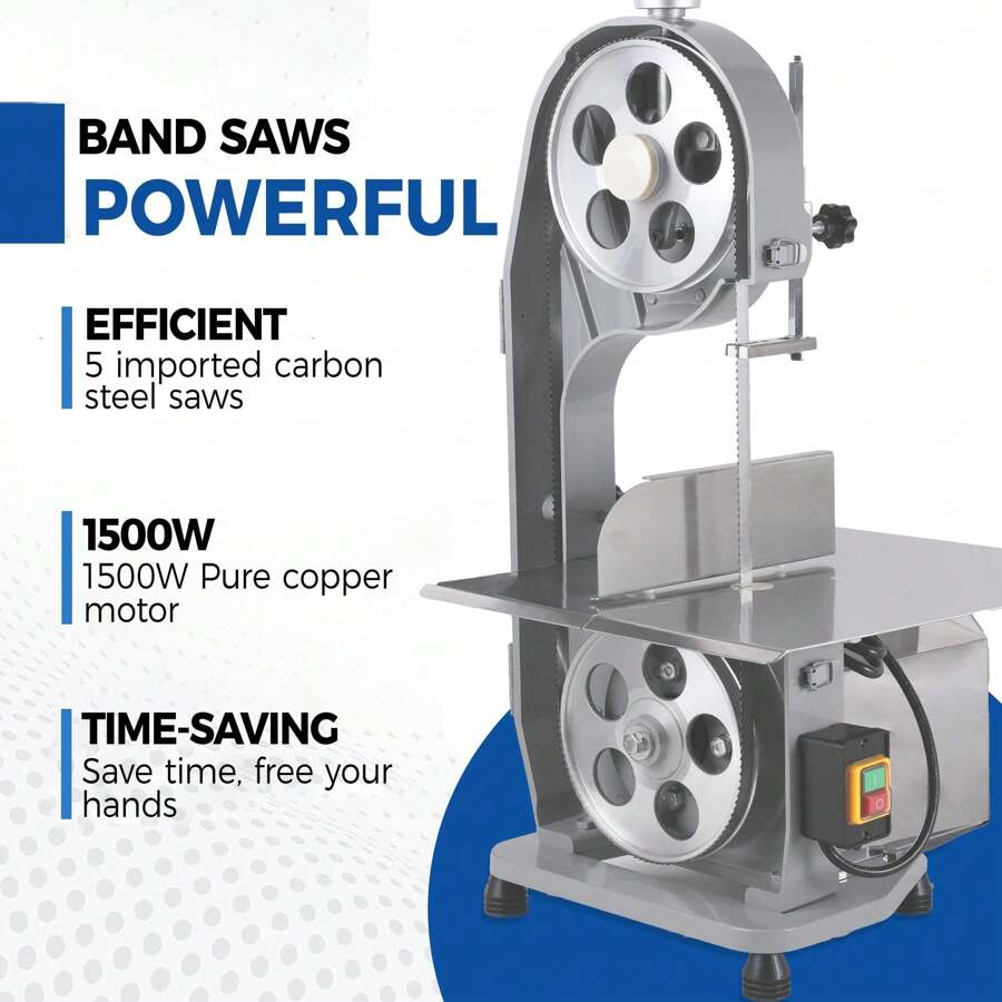 Sunvivi 1500w Electric Meat Bone Saw With 5 Saw Blades, Beef Bone ...