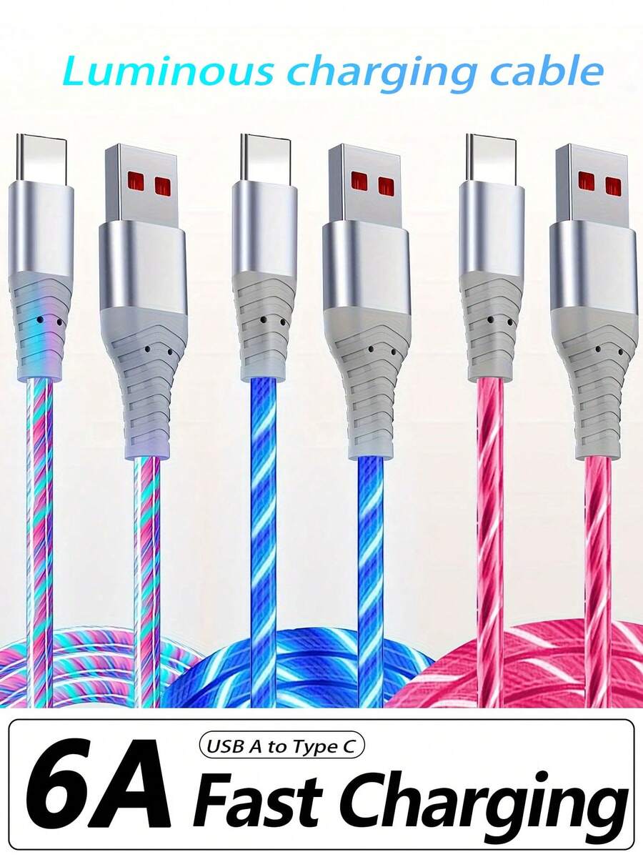 USB Type C Fast Charging Cable,6A USB Type C Cable USB C Datd Charge ...