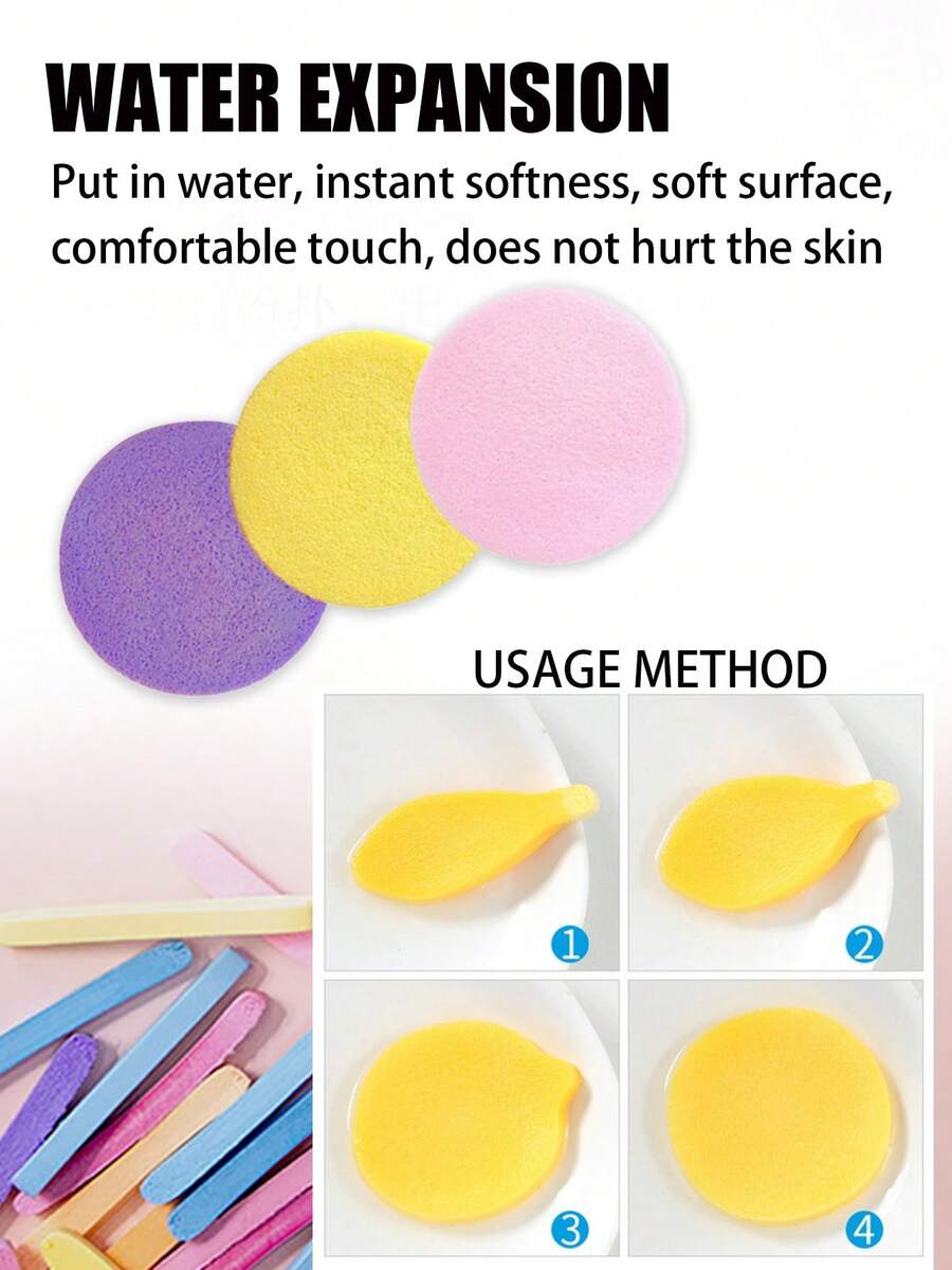 12 Compressed Sponge Sticks, Compressed Face Sponge Makeup Remover ...