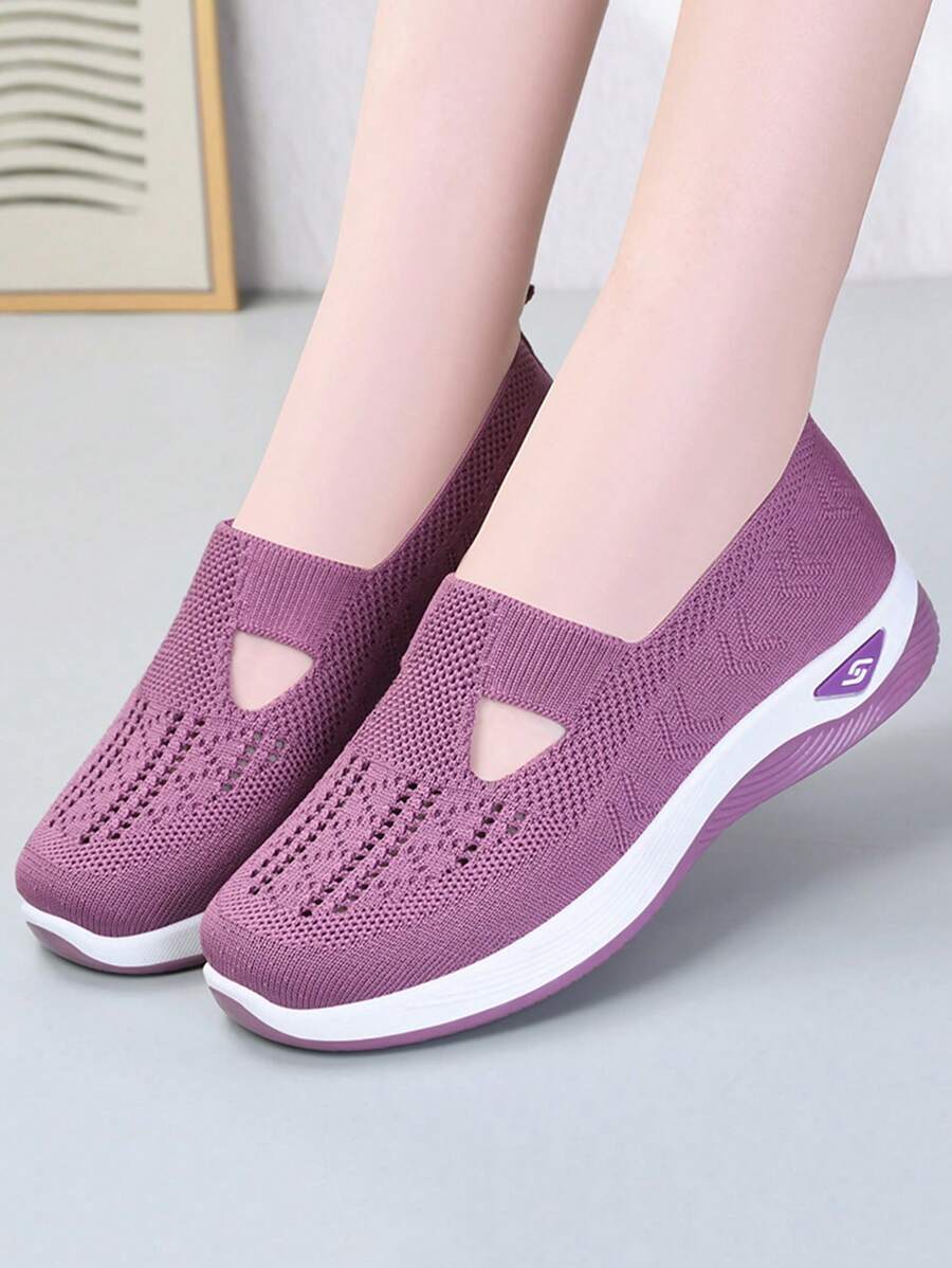 Women's Woven Orthopedic Breathable Soft Shoes Go Walking Slip On Shoes For Women | SHEIN USA