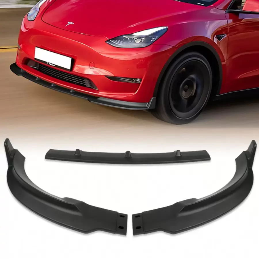 For 2020 - 2024 Teslas' Model Y STP-Style Front Bumper Body Spoiler Lip ...