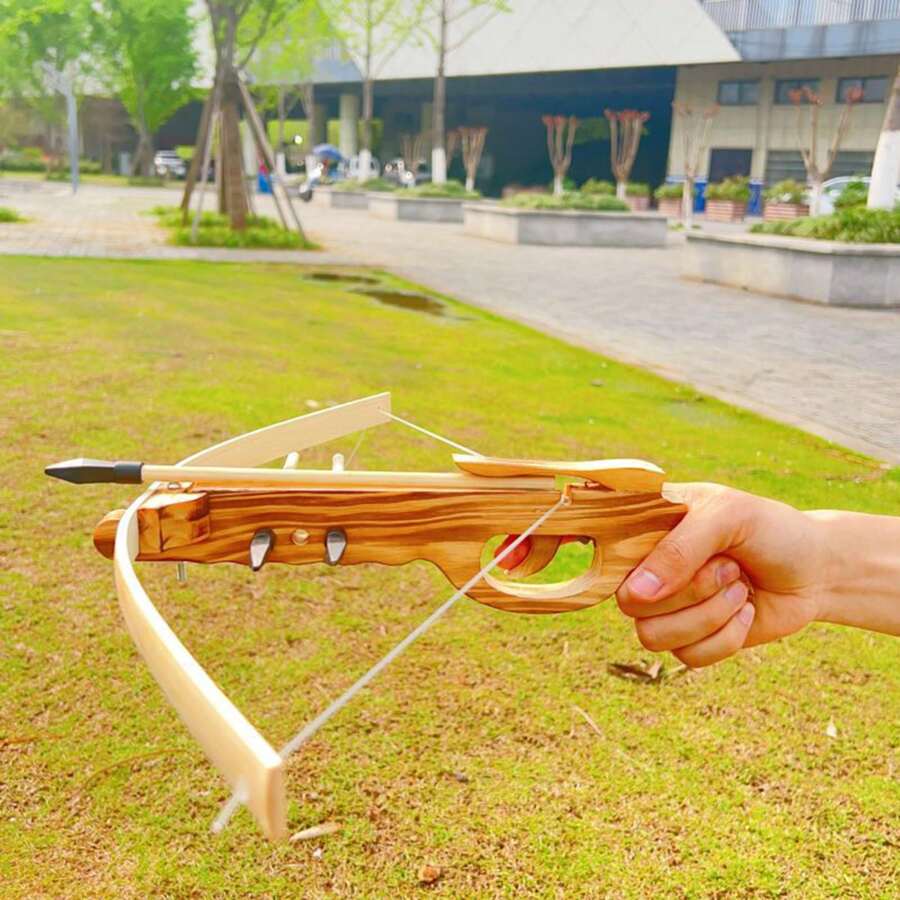 4pcs Random Pattern Outdoor Wooden Toy, Sniper Soft Bamboo Model, Non-Lethal Toy, Wooden Pistol ...