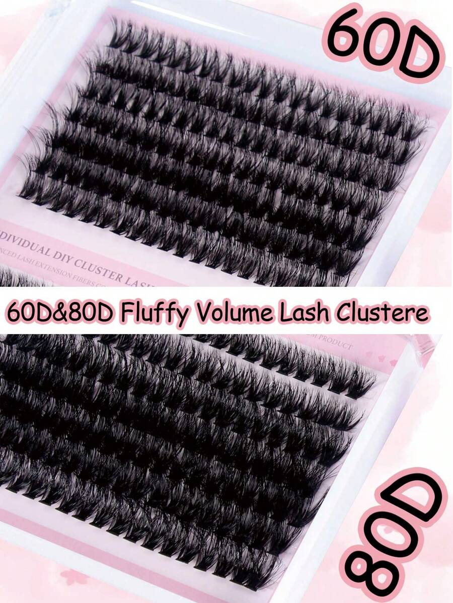 Eyelash Extension Kit Fluffy Lash Extension Kit D Curl Lash Clusters ...