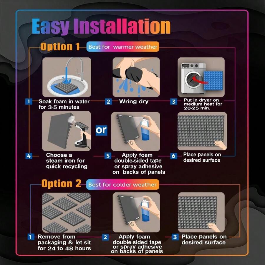 12 Pcs-12x12x1.18/12x12x2 Inches Acoustic Panels, Egg Crate Foam ...