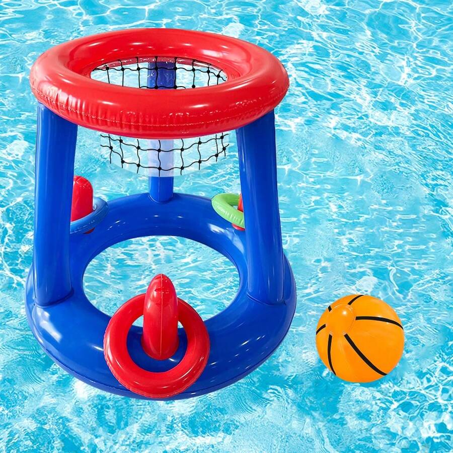 1set Inflatable Basketball Hoop Game With Multiple Play Methods, Made ...