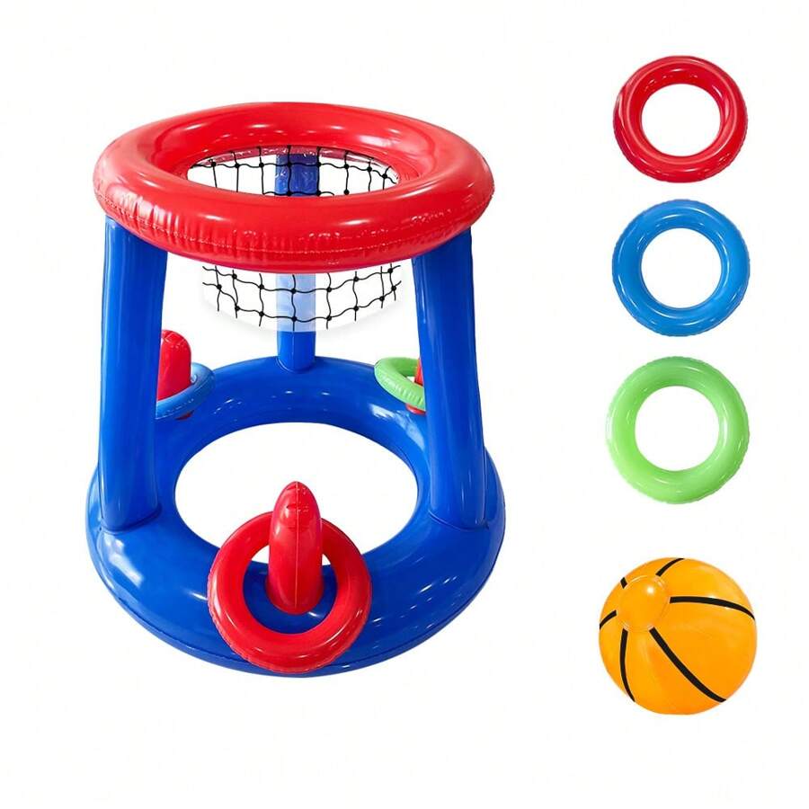 1set Inflatable Basketball Hoop Game With Multiple Play Methods, Made ...