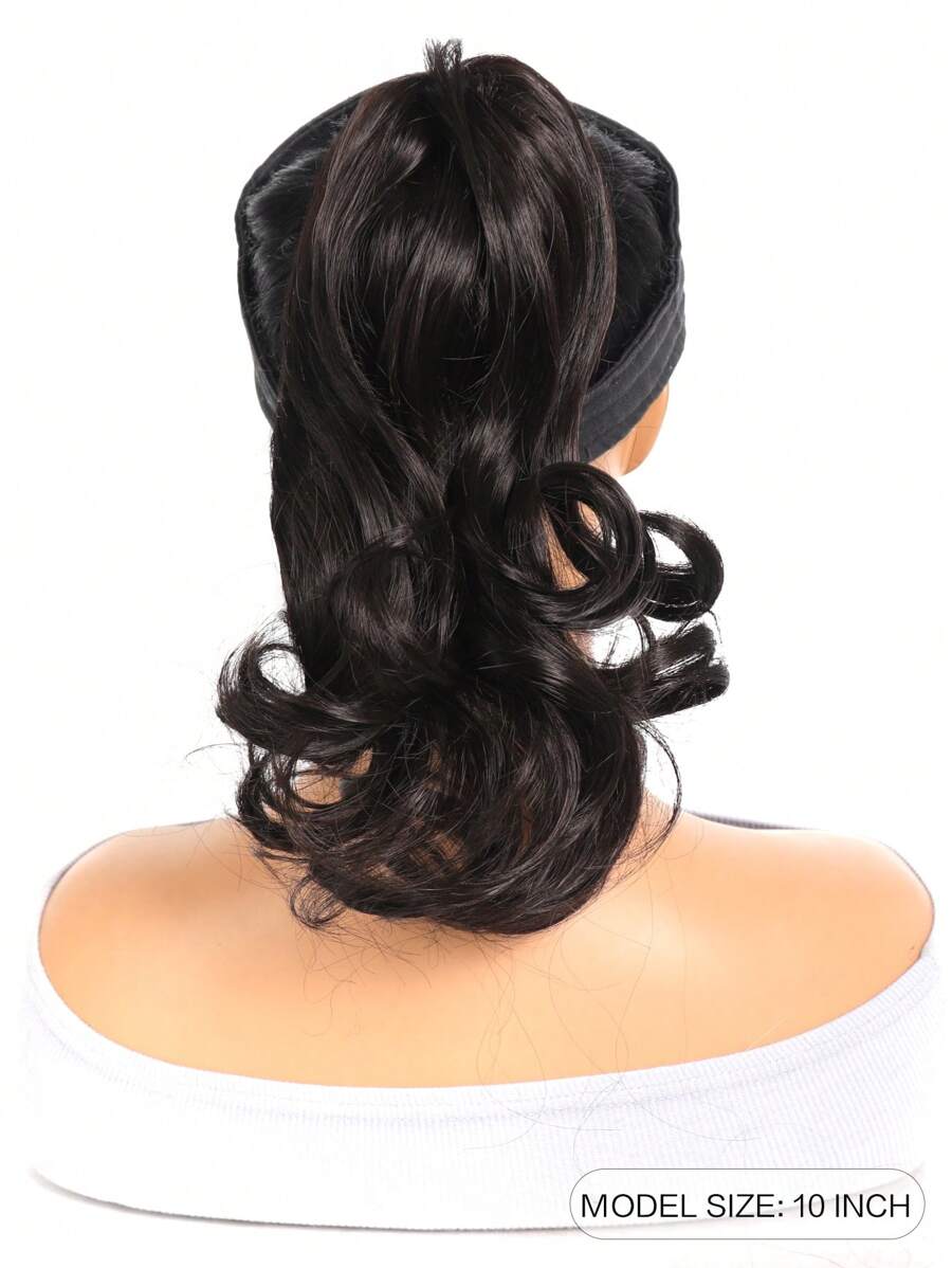 Claw Clip On Ponytails Extension Wavy Ponytails Hair 10Inches Synthetic ...