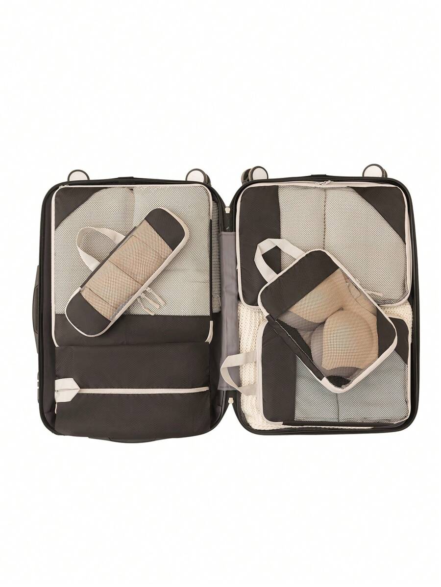 6pcs Travel Packing Cubes Set, Compression Storage Bags For Clothes And ...