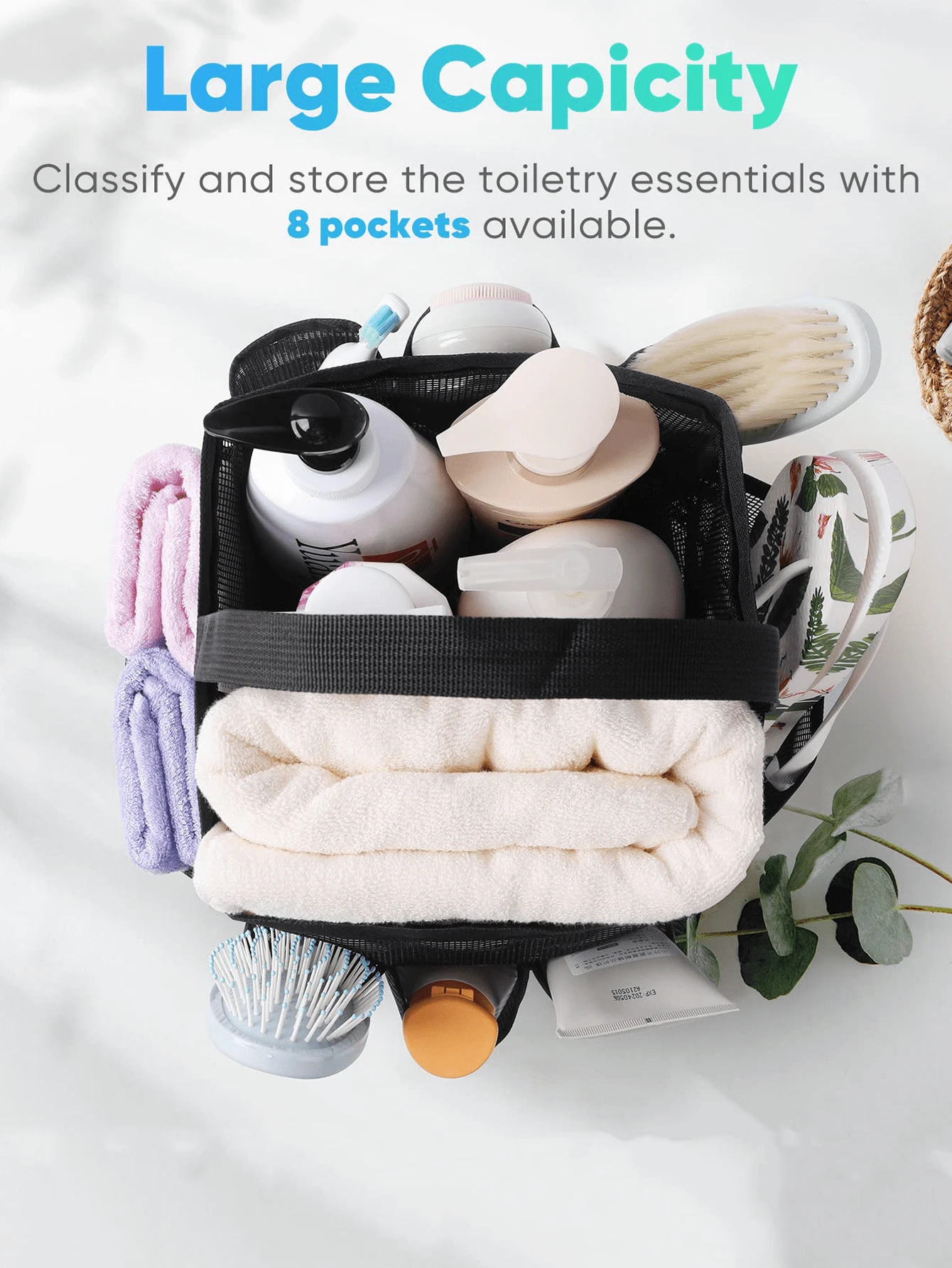 Shower Set For Men, Includes Bathing Net, Portable Toiletry Bag ...