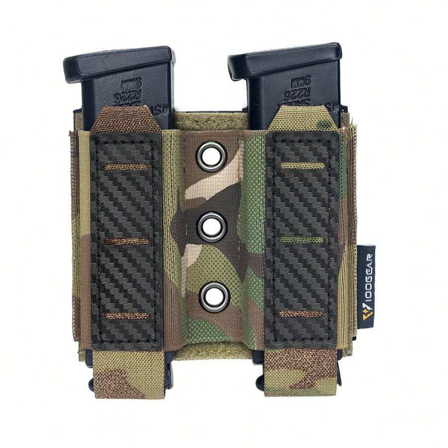 IDOGEAR Pistol Mag Pouch Molle Magazine Pouch 9MM Double Stack Elastic ...