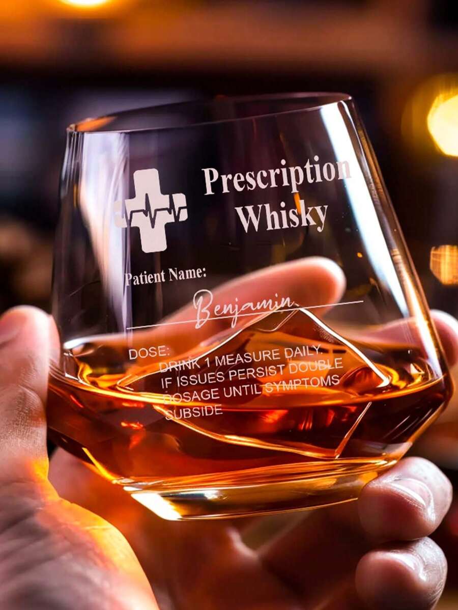 1pc Custom Name Whiskey Glass, Custom Name Whiskey Tumbler Glass ...