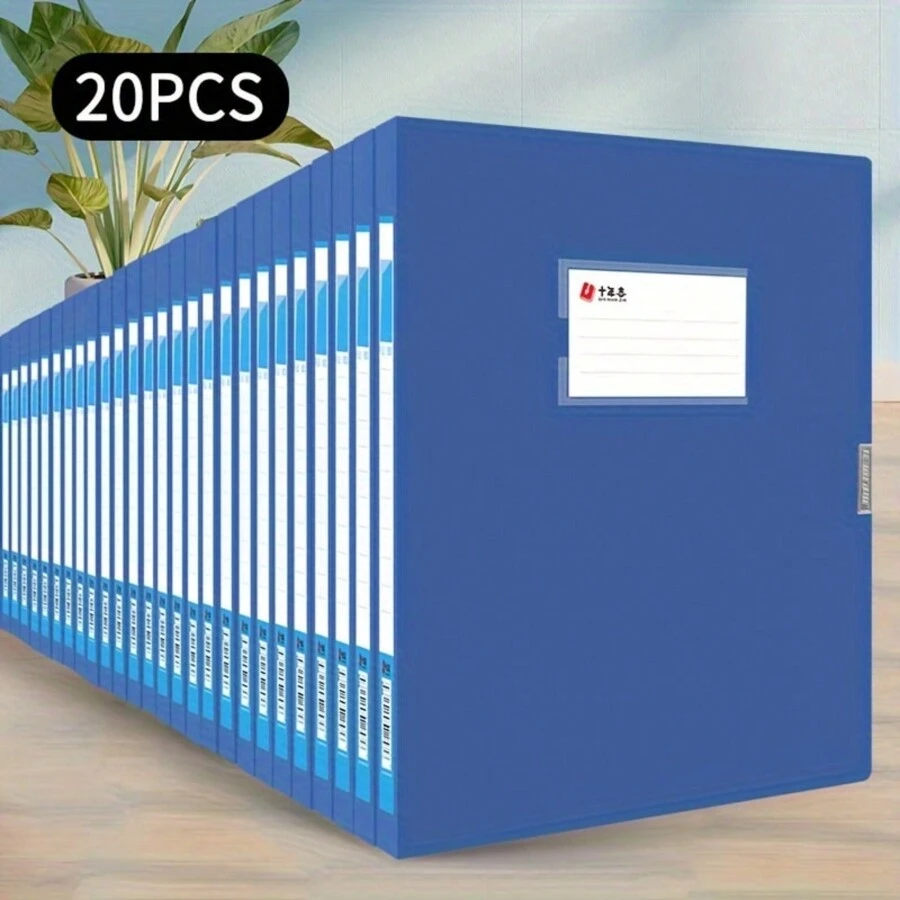 Large Capacity Foldable 75mm Blue Document Box, Thickened 55mm File Box ...