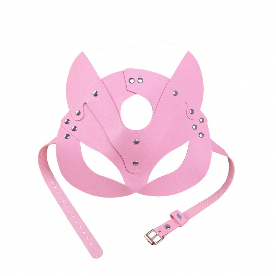 1pc Leather Bondage Fetish Mask Erotic Mask Cosplay Sex Toysrole Play For Unisex Adults