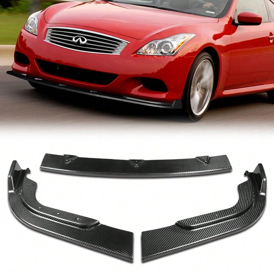 For 2008 - 2013 Infiniti G37 Coupe Real Carbon Front Bumper Spoiler ...