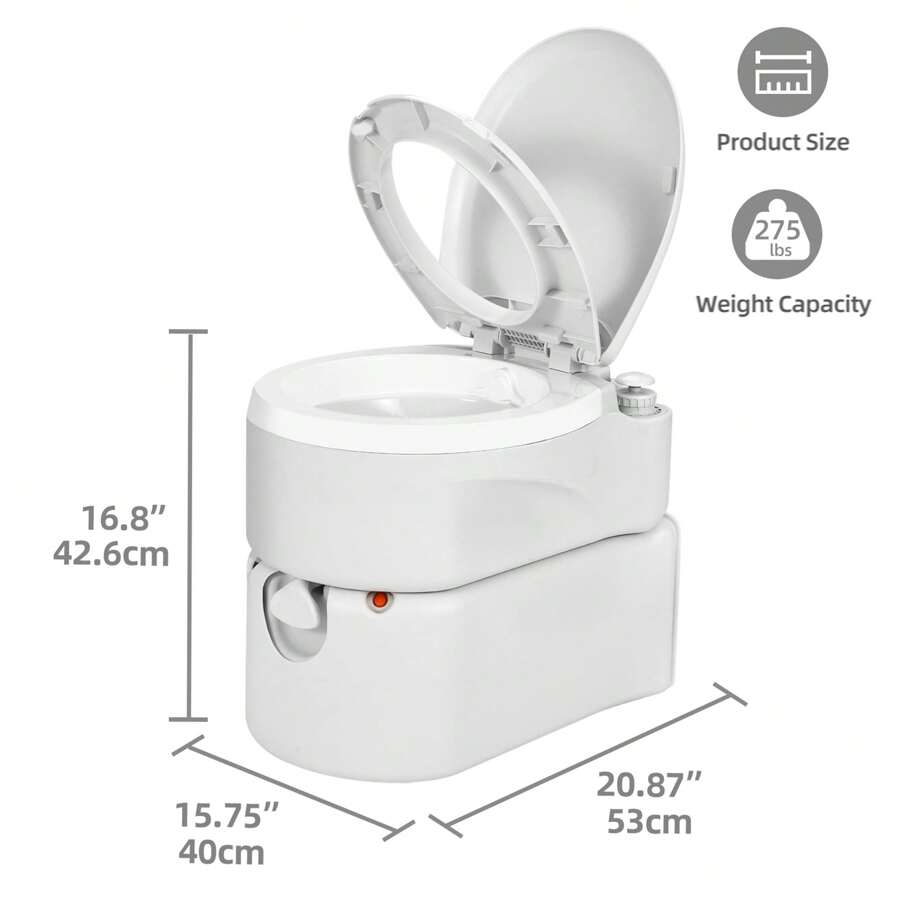 Portable Travel Toilet 6.3 Gallon 24 L Designed Camping Commode Potty ...