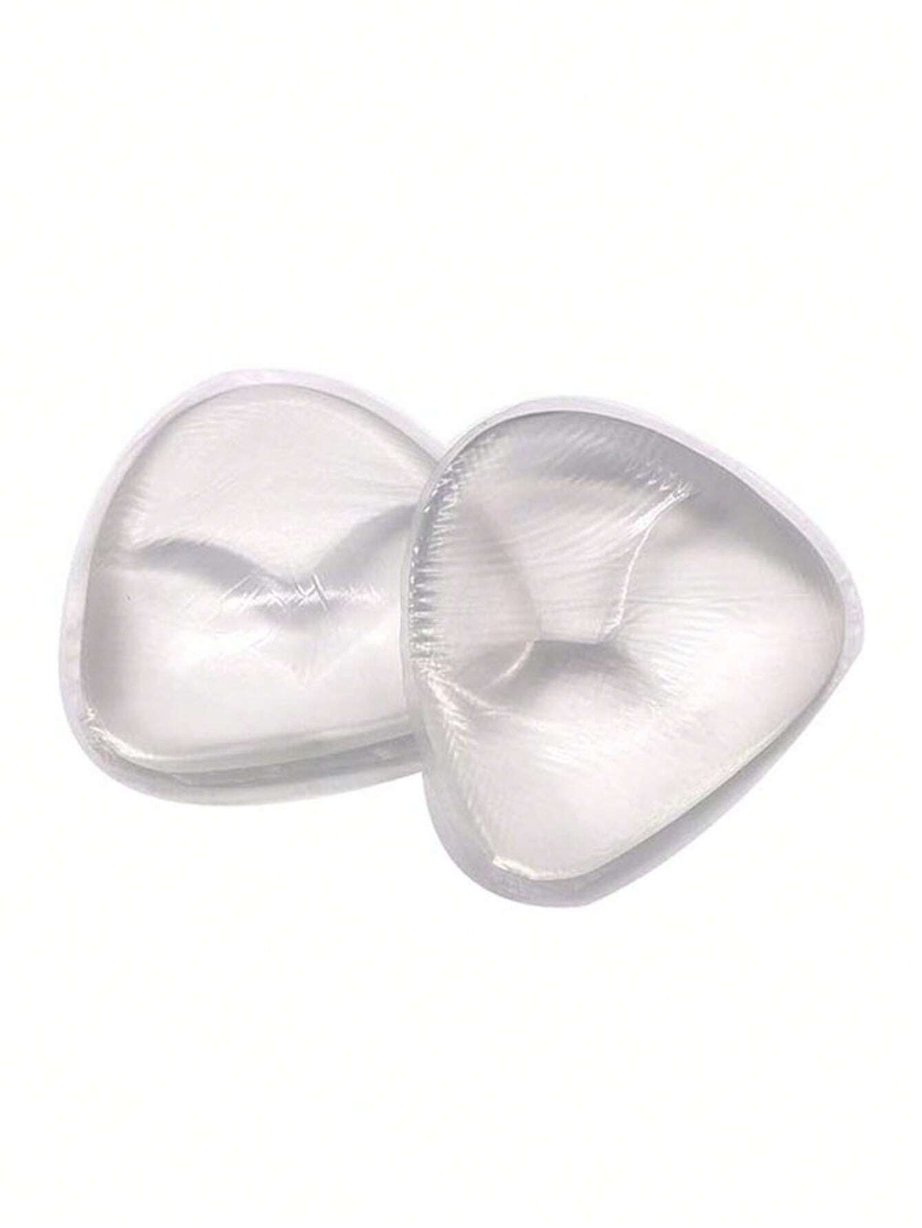 1 Pair Of Transparent Silicone Bra Pads - Triangle Gel Breast Insert ...