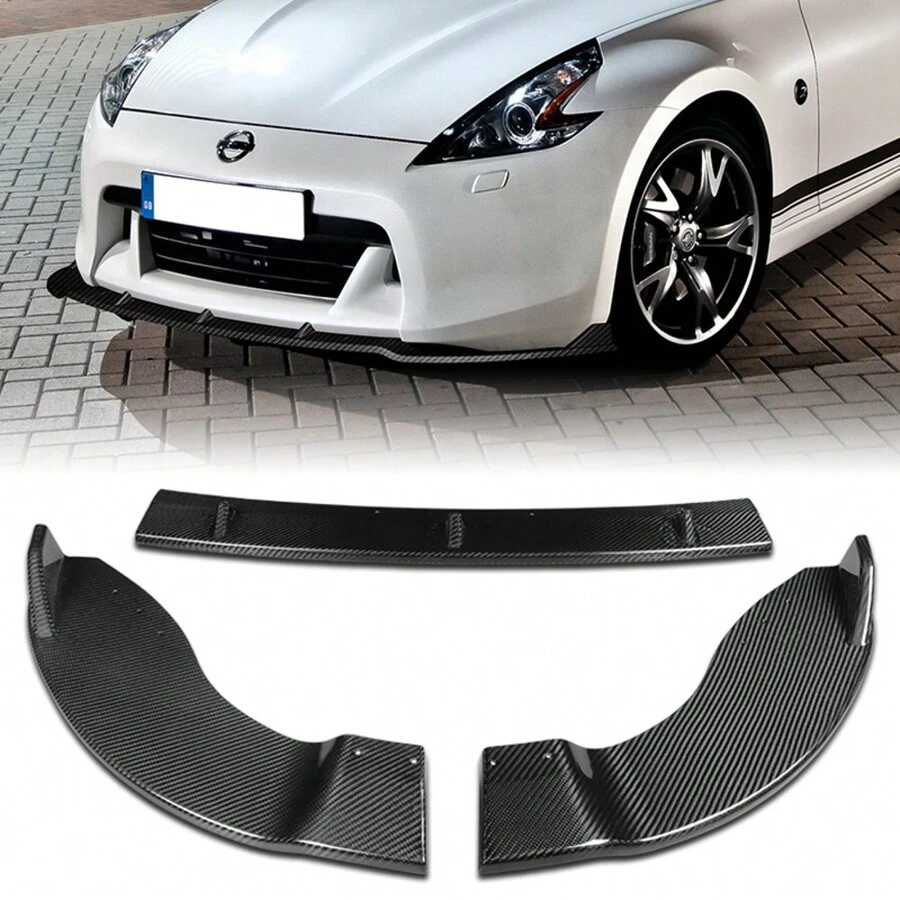 For 2009 2010 2011 2012 Nissan 370Z Real Carbon Fiber Front Bumper ...