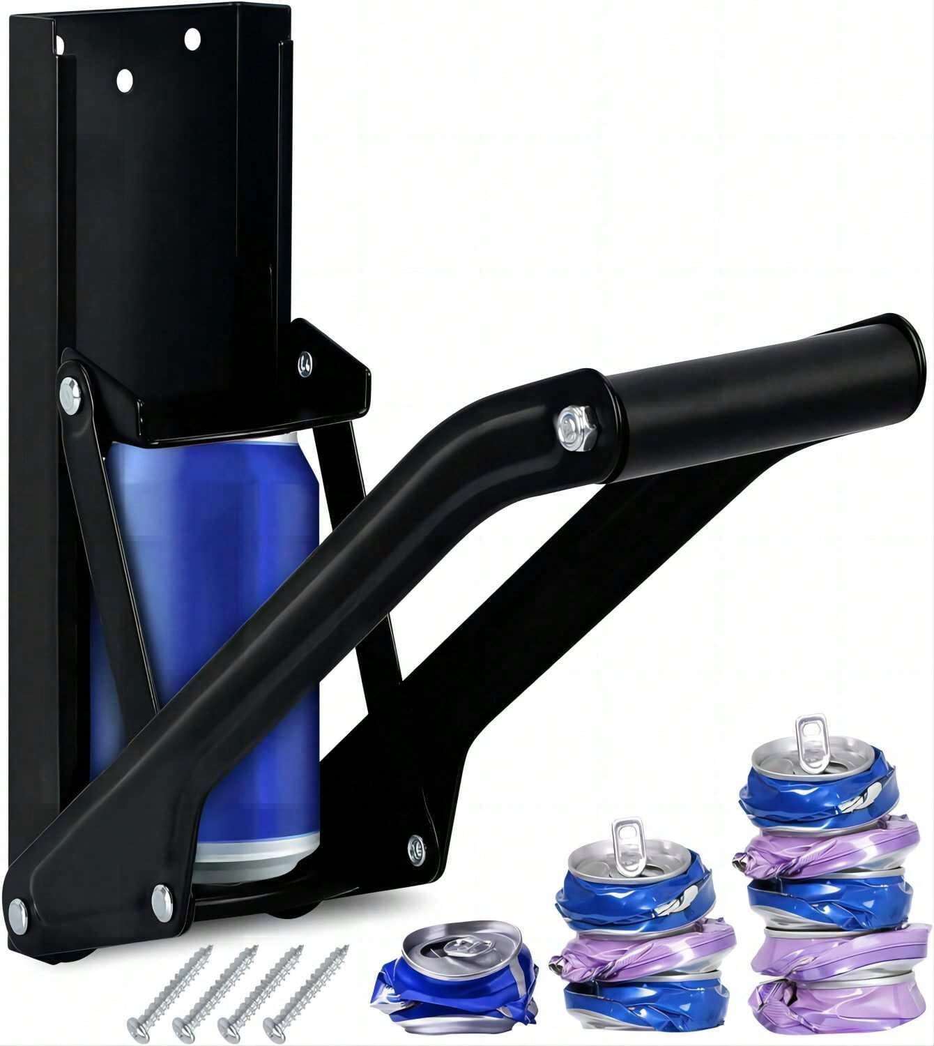 16 Oz Can Crushers Countertop Gadget, Heavy Duty Metal Can Smasher For ...
