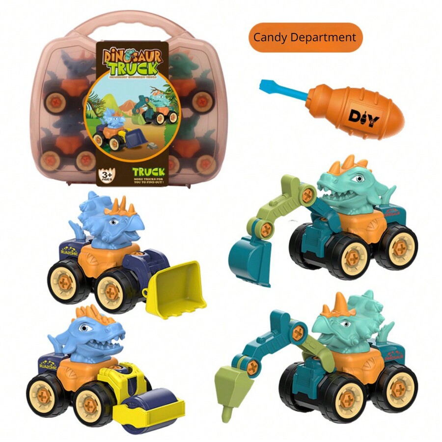 DIY Disassembly & Assembly Engineering Vehicle Toy Set, Screw Assembly ...