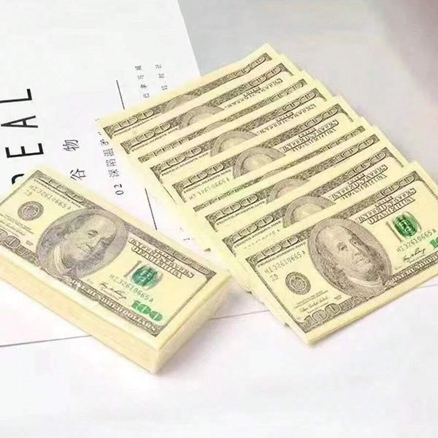 Simulation Dollar Print Paper Towels Raw Wood Pulp Portable Disposable ...