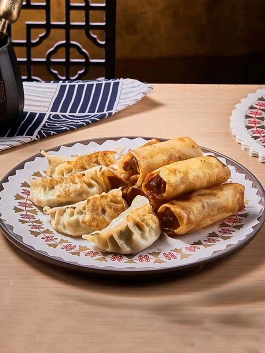 100pcs,Food Pad Paper Fried Barbecue Snack Oil Blotting Platter Paper ...