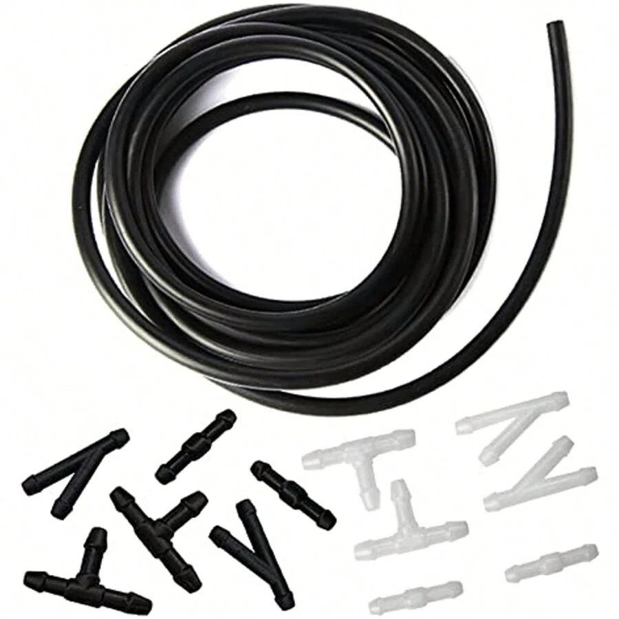 Windshield Washer Hose Kit, 39.37inch Washer Liquid Hose, With 12 Hose ...