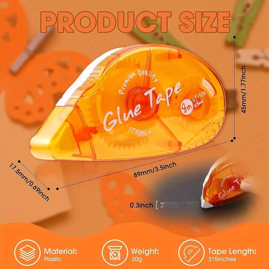 6 Packs Double Sided Tape Roller, Scrapbooking Tape, Permanent Adhesive ...