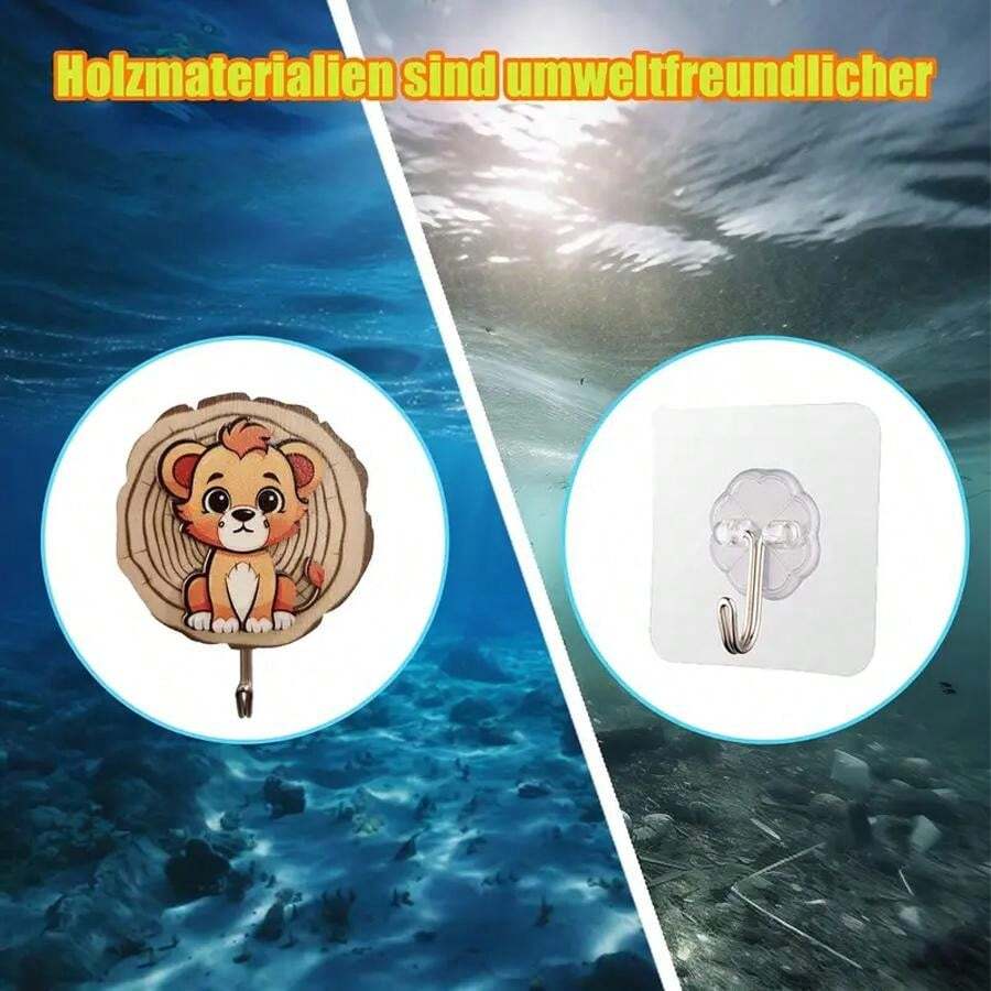 Handmade Cartoon Hooks With Three-Dimensional Cartoon Animals, No ...